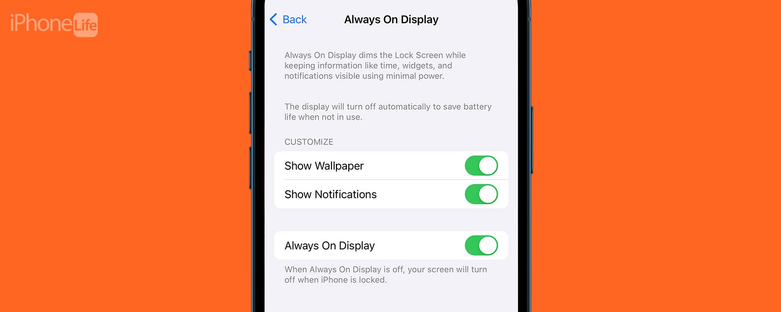 Save Battery by Disabling Your iPhone’s Always On Display Save Battery by Disabling Your iPhone’s Always On Display
