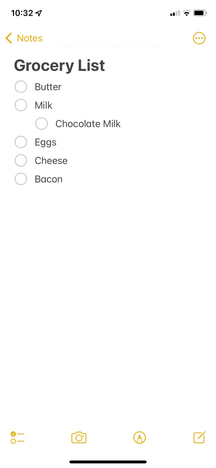How to Indent List Items in the Notes App on the iPhone & iPad