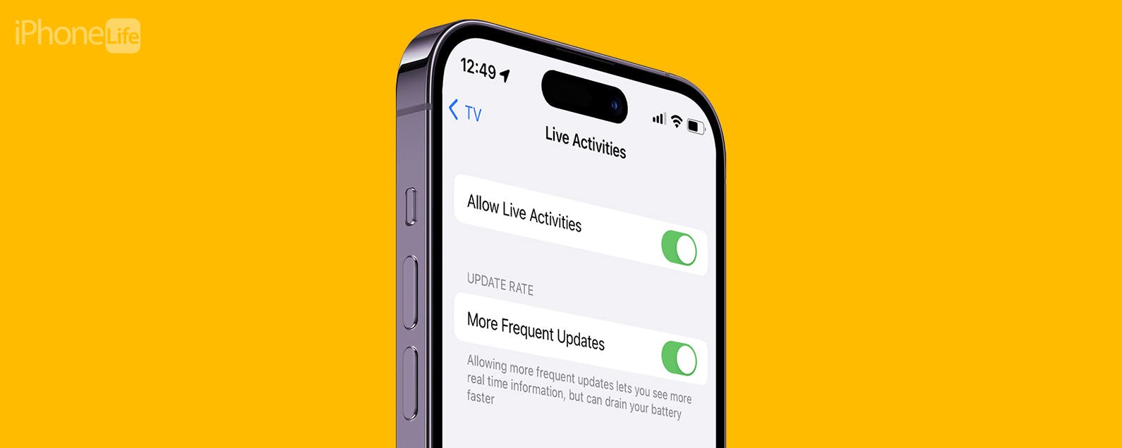 Live Activities on iPhone: Enable More Frequent Updates