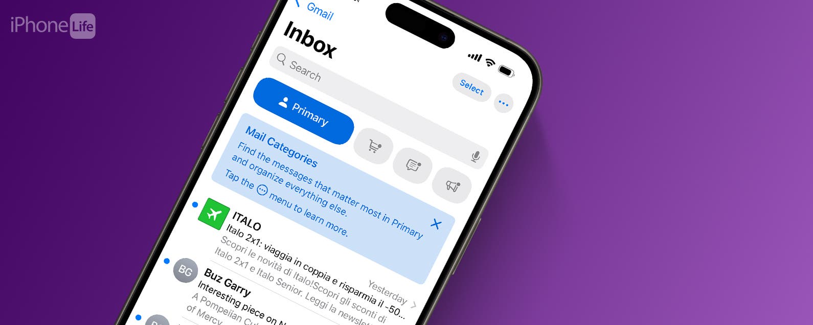 Sort Your Inbox into Categories in the Mail App