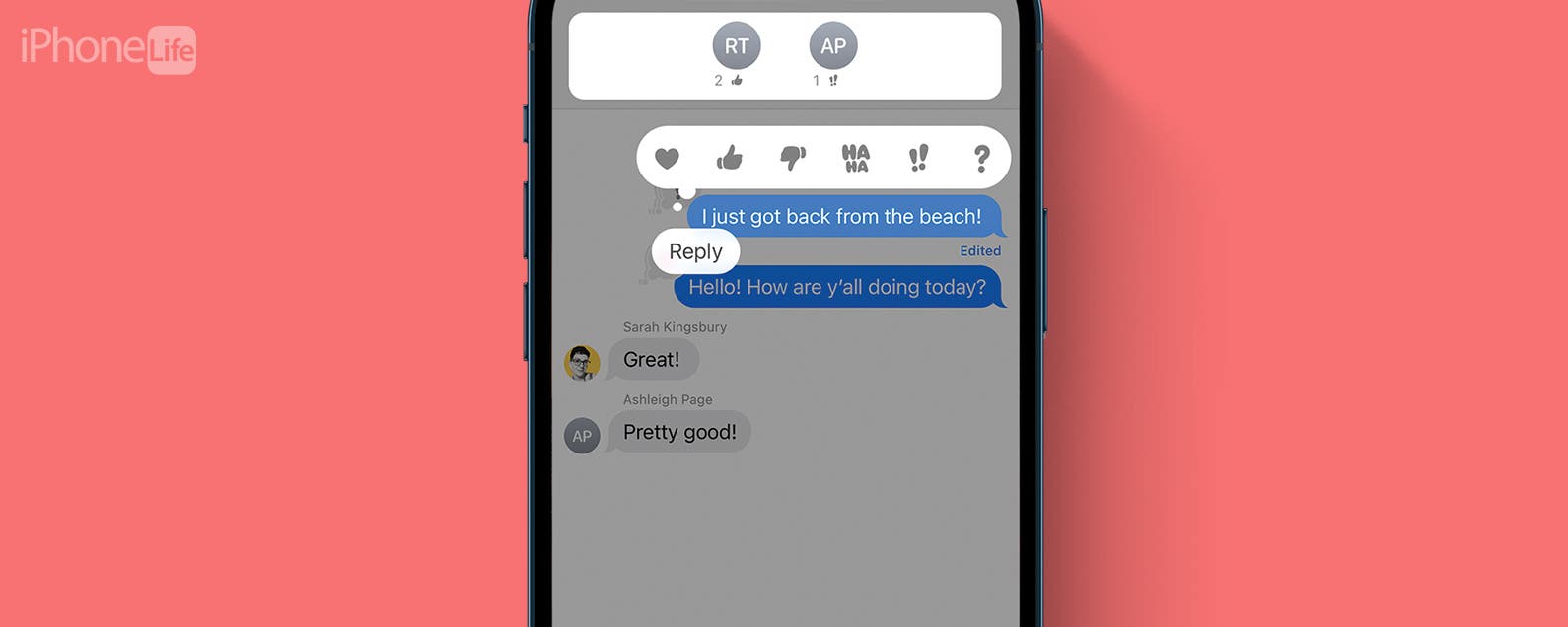 How to View Reactions to Messages in Group Chats