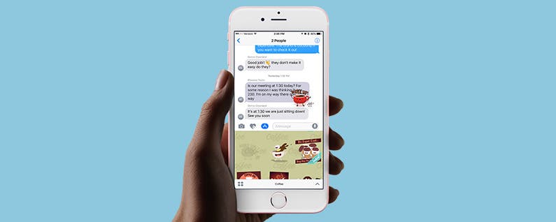 How to React to a Message with a Sticker on iPhone