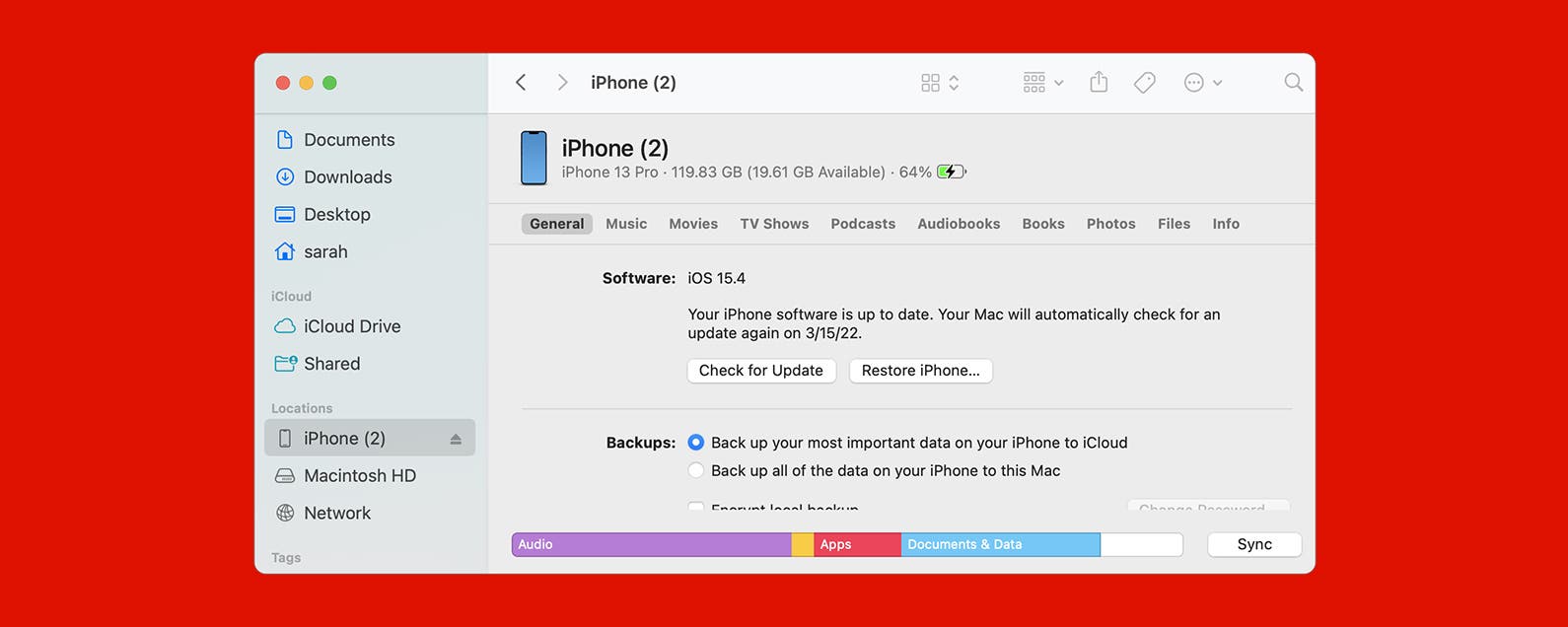 How to Restore Backup to iPhone Using Finder