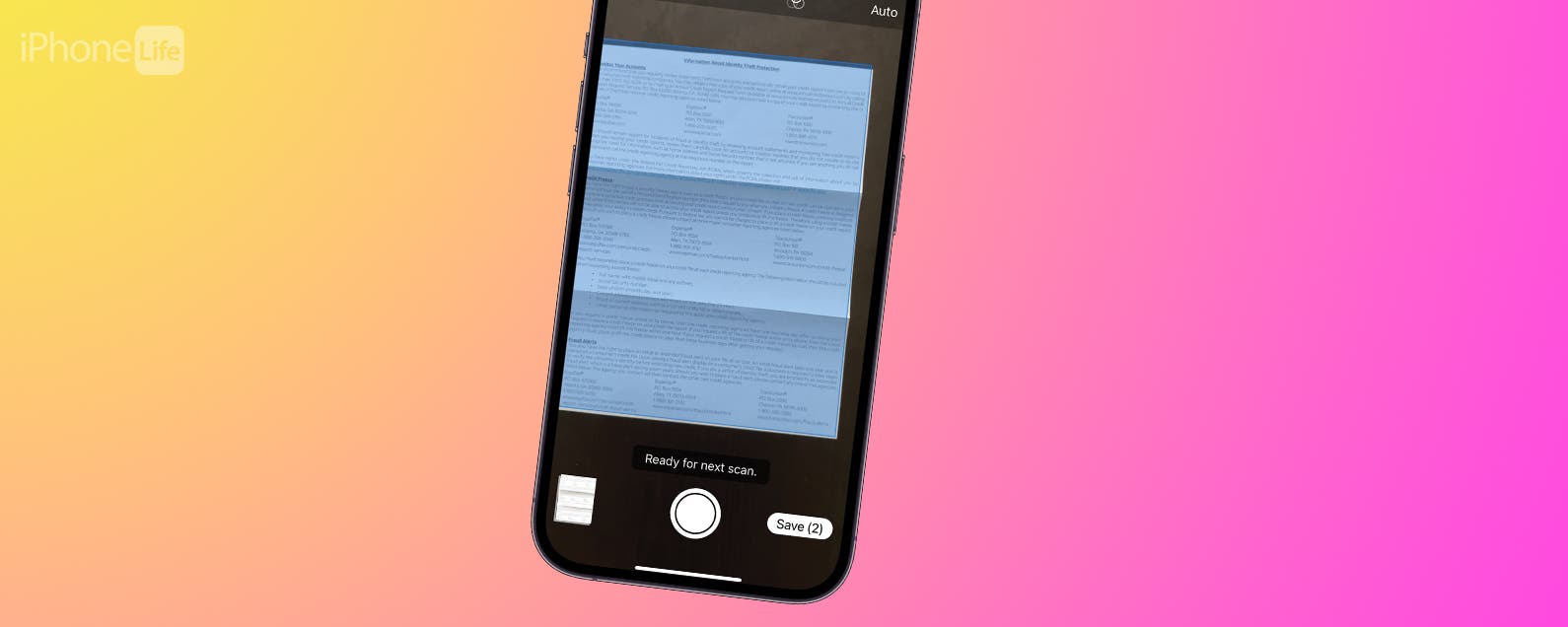 Easily Use Your iPhone to Scan Documents