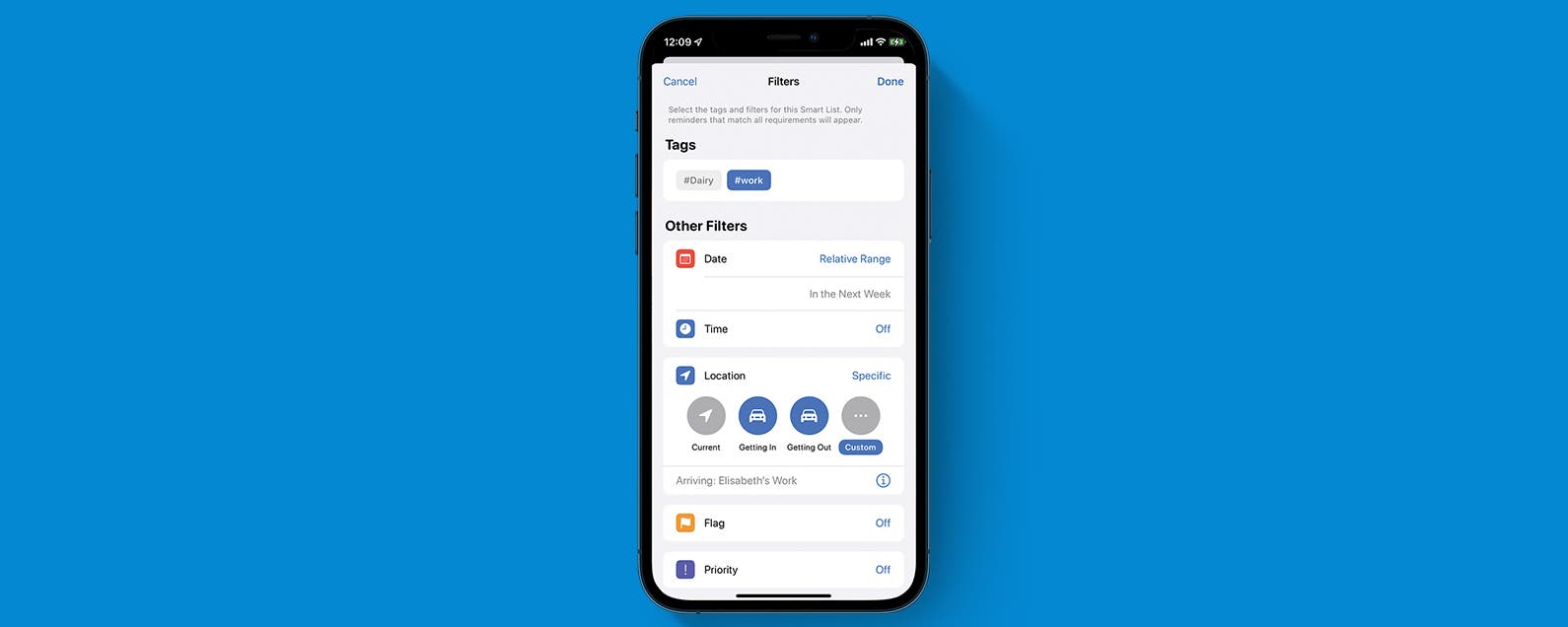 Create a Smart List in the Reminders App