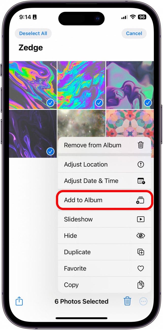 How to Add Existing Albums to a Folder