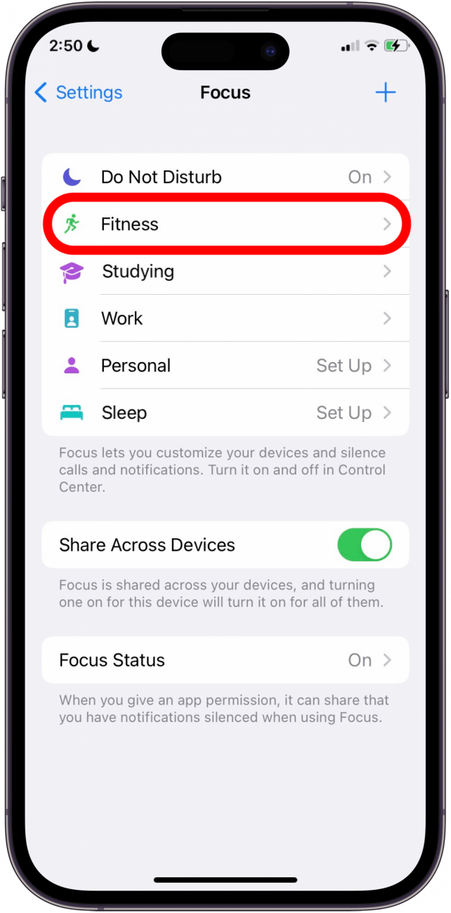 How to Set Lock Screen to Display a Focus