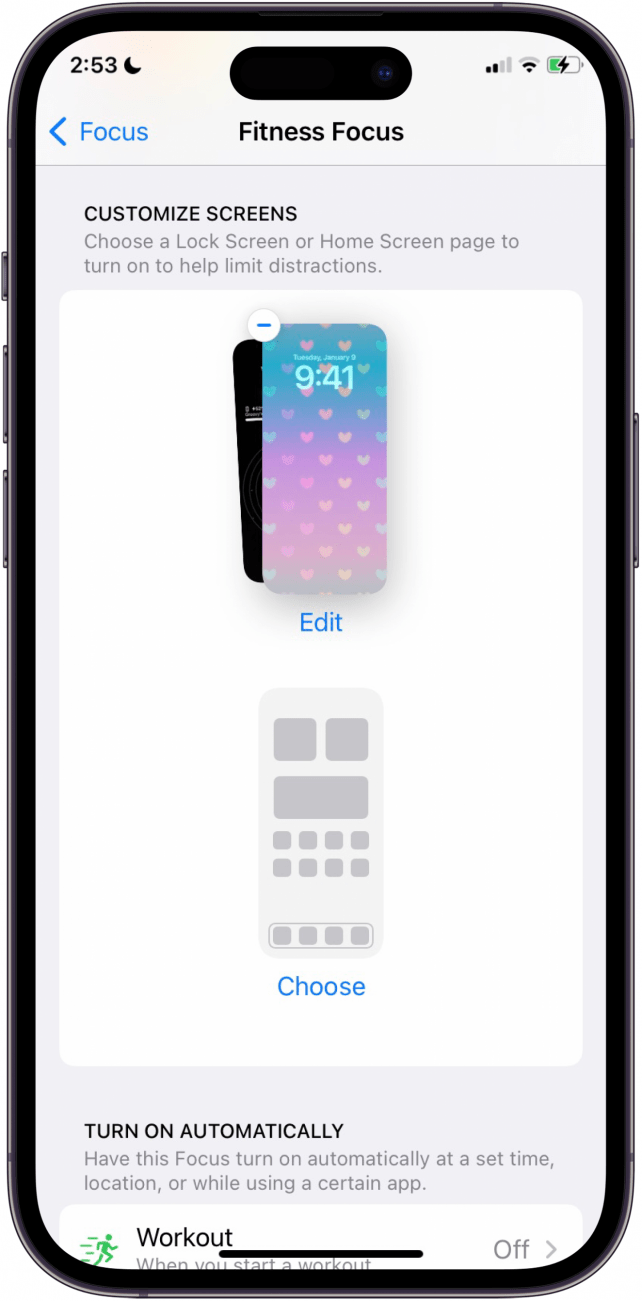 How to Set Lock Screen to Display a Focus