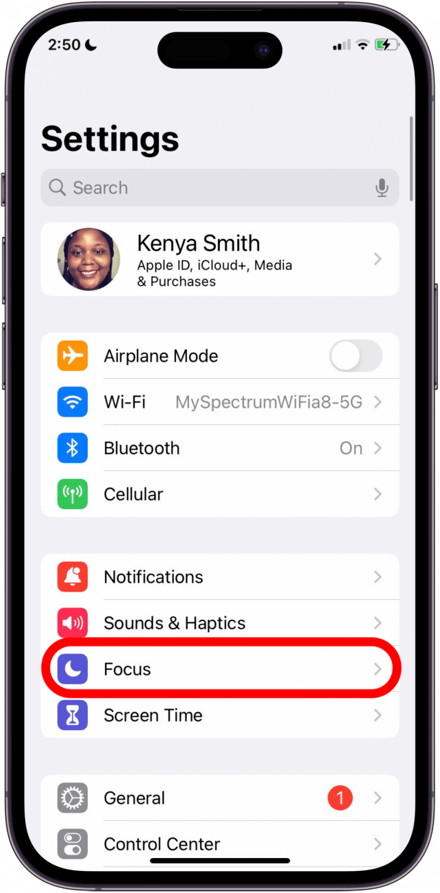 How to Set Lock Screen to Display a Focus