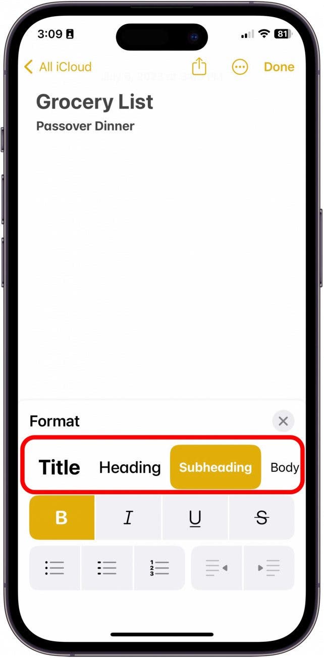 How to Format Notes with the Notes App