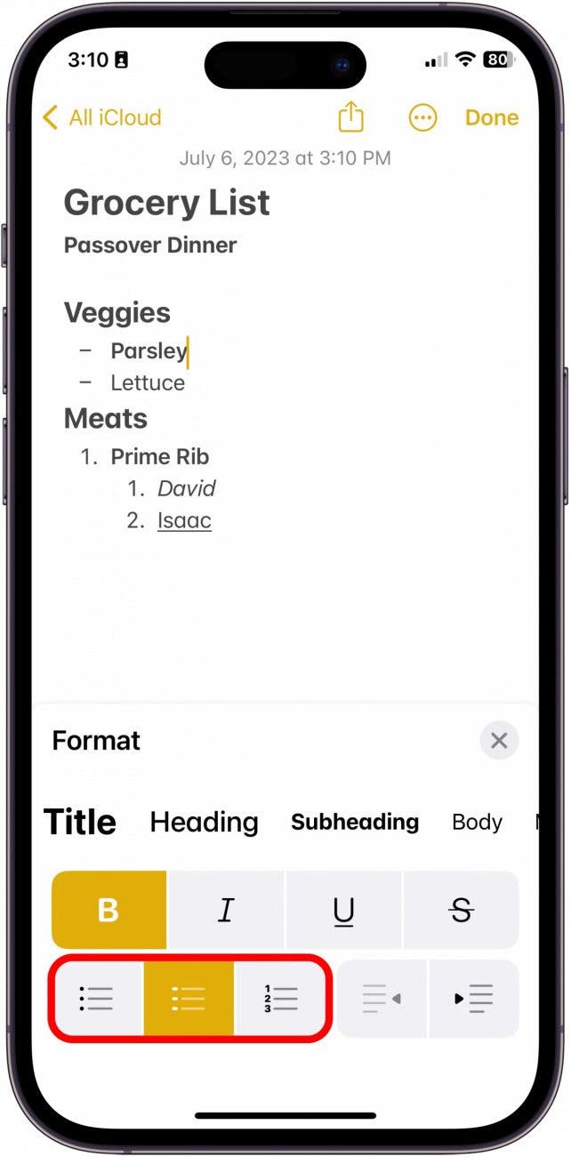 How to Format Notes with the Notes App