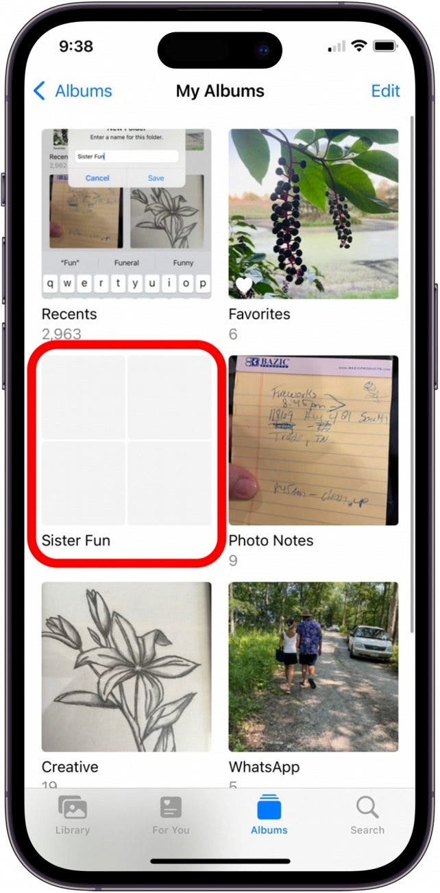 How to Make Folders for Photo Albums on iPhone