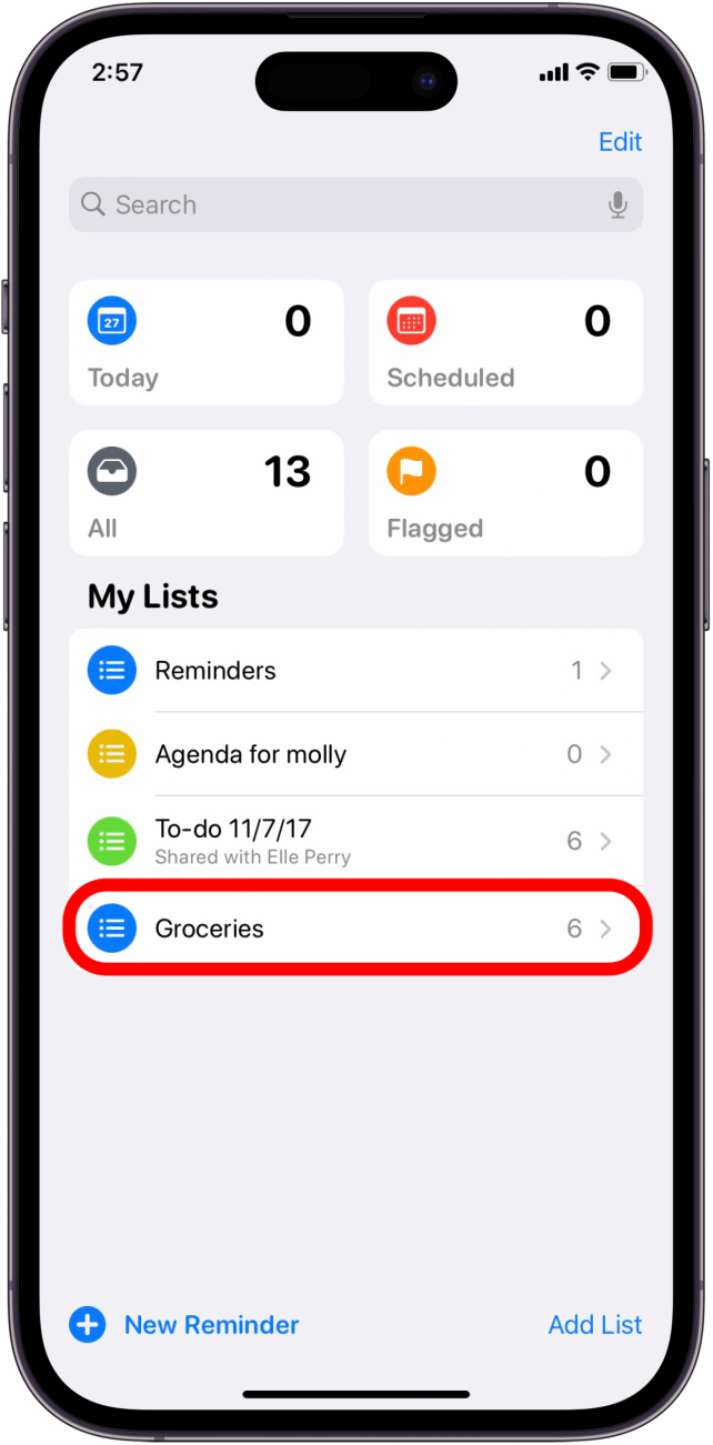 How to Print Lists in the Reminders App