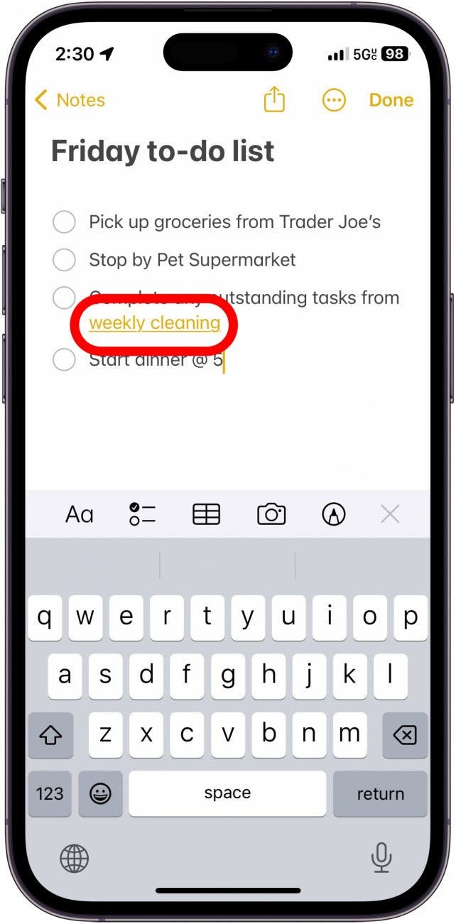 How To Link Notes Together On Iphone