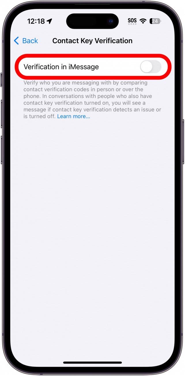 iMessage Contact Key Verification Explained
