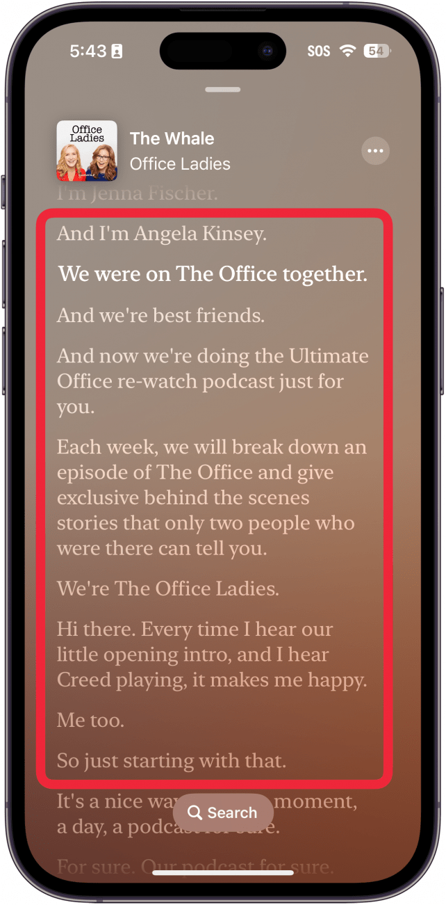 How to See Podcast Transcripts in the Podcasts App