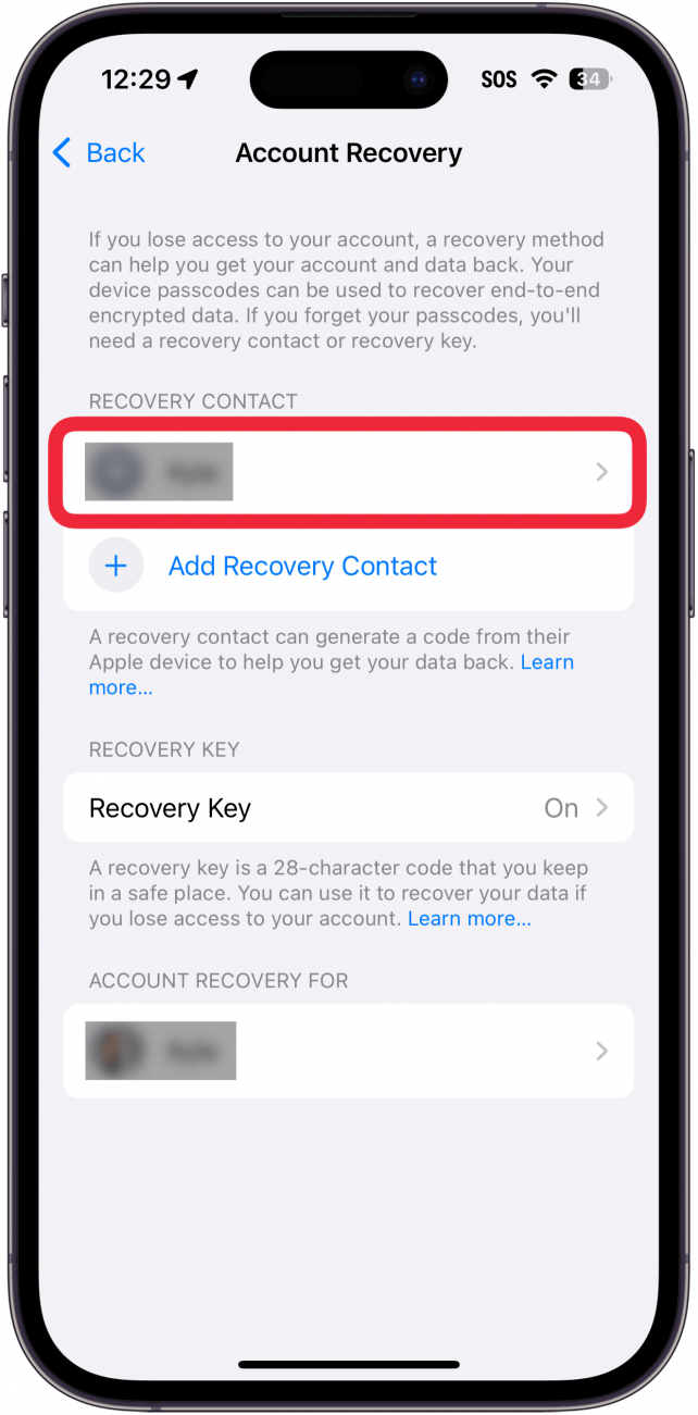 Add or Remove Recovery Contacts from Your Apple ID