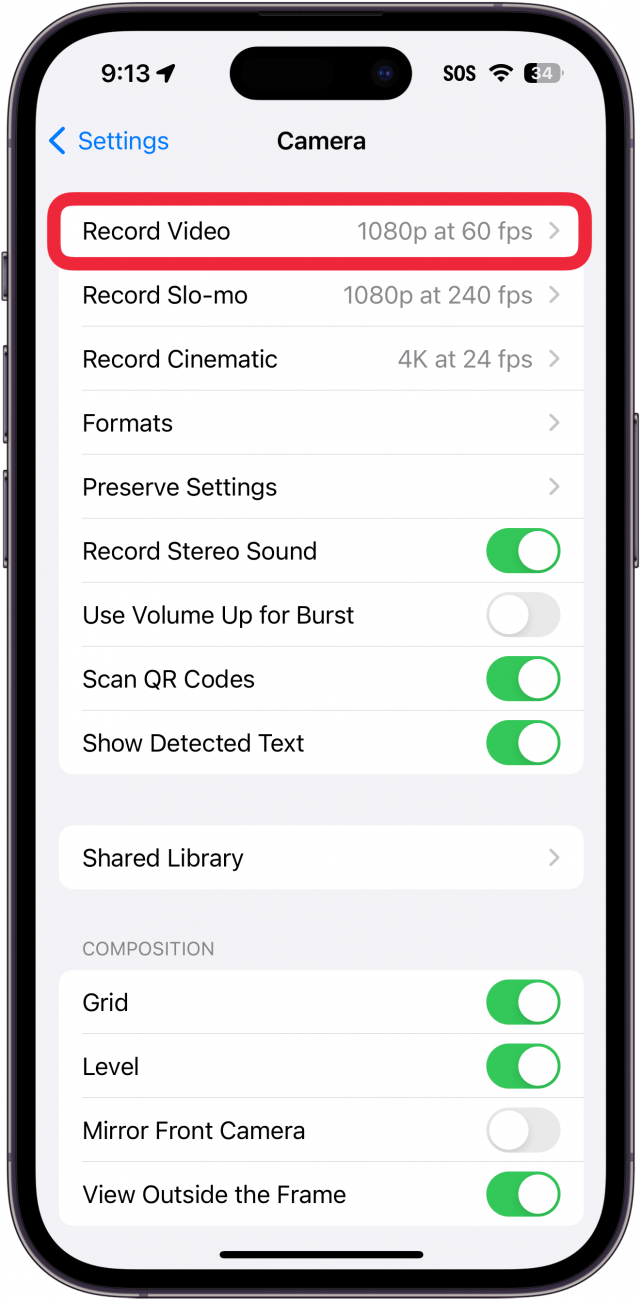 How to Change Video-Recording Resolution on iPhone