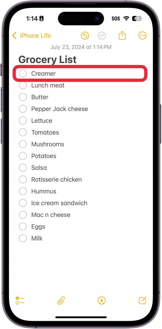 How to Make a To Do List on Notes