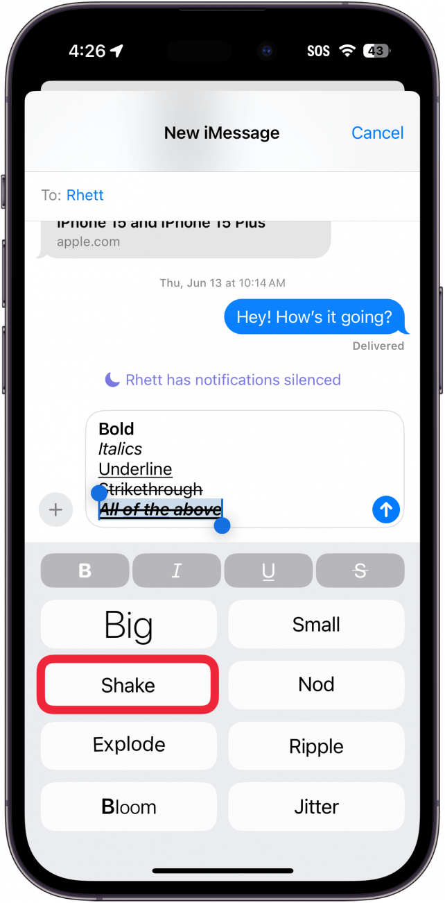 New Text Effects for Messages in iOS 18