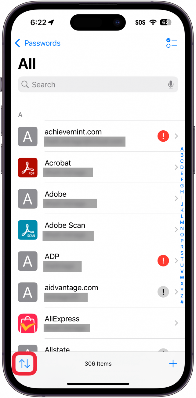 Sort Your Passwords in the Passwords App (iOS 18)