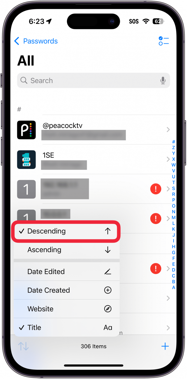 Sort Your Passwords in the Passwords App (iOS 18)