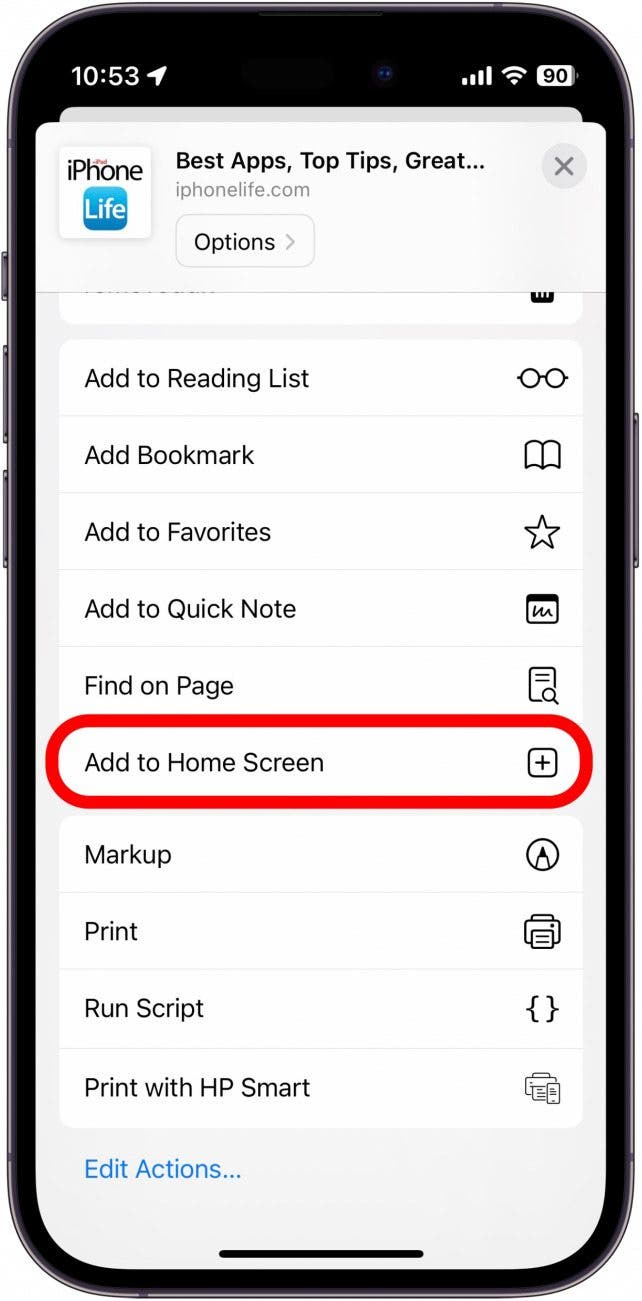 How to Add a Website to Your Home Screen