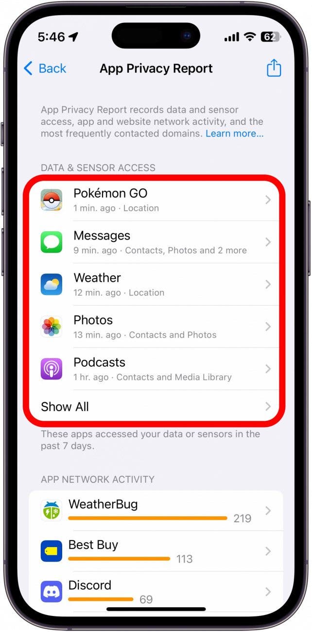 See How Apps Use iPhone Privacy Permissions