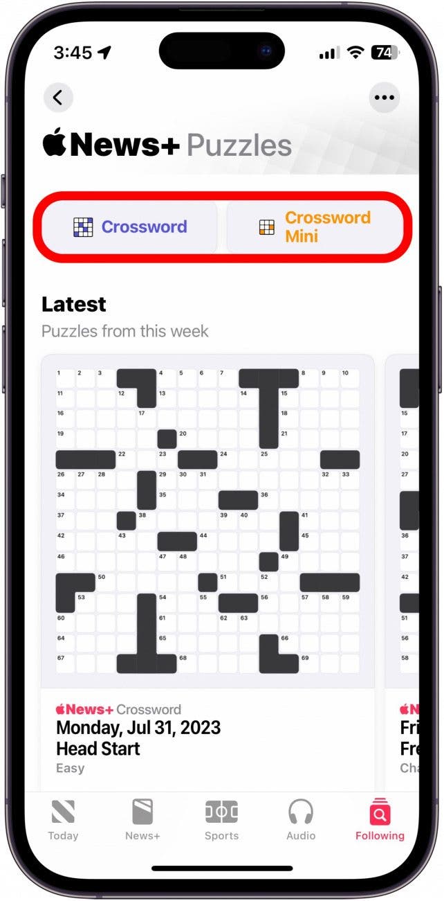 Solve Crosswords in the Apple News App