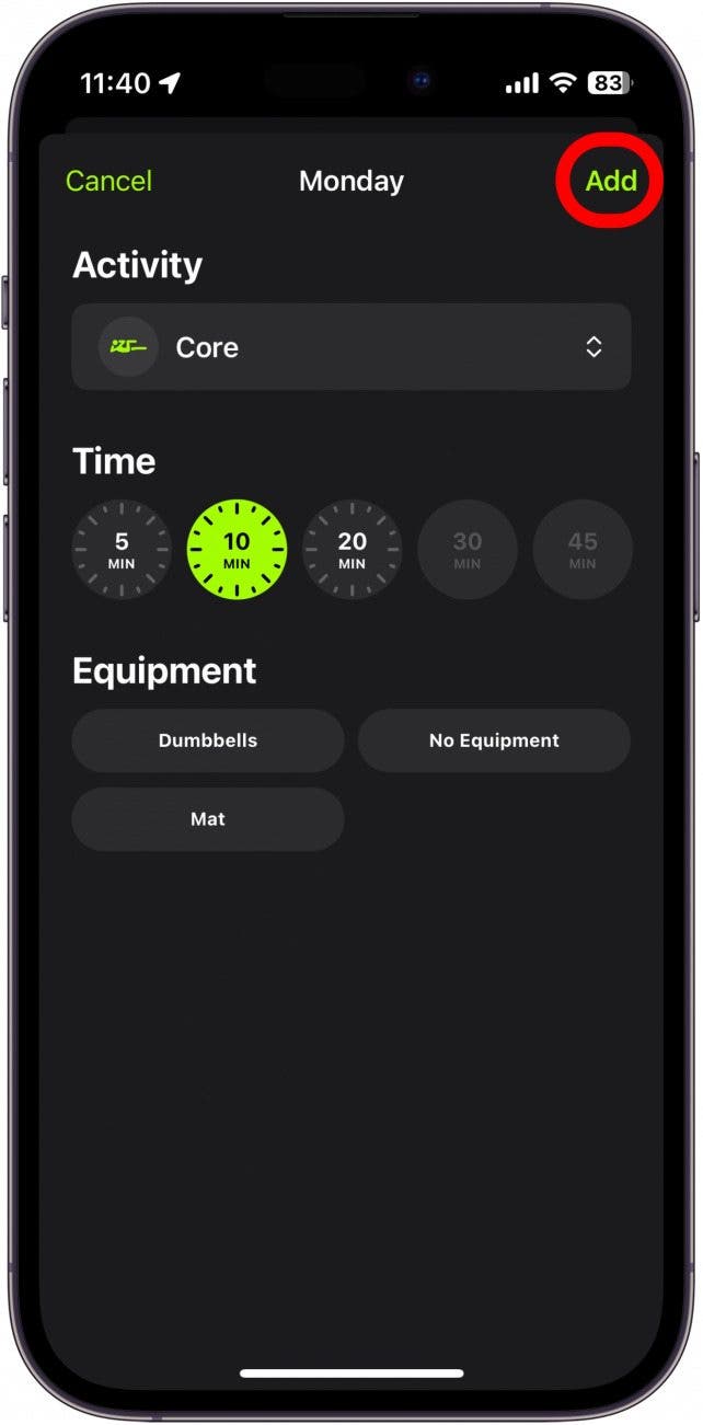 Build a Custom Workout Plan in Apple Fitness+