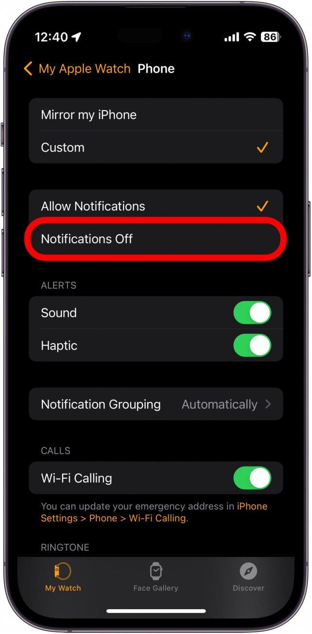 How to Turn Off Apple Watch Phone Call Notifications