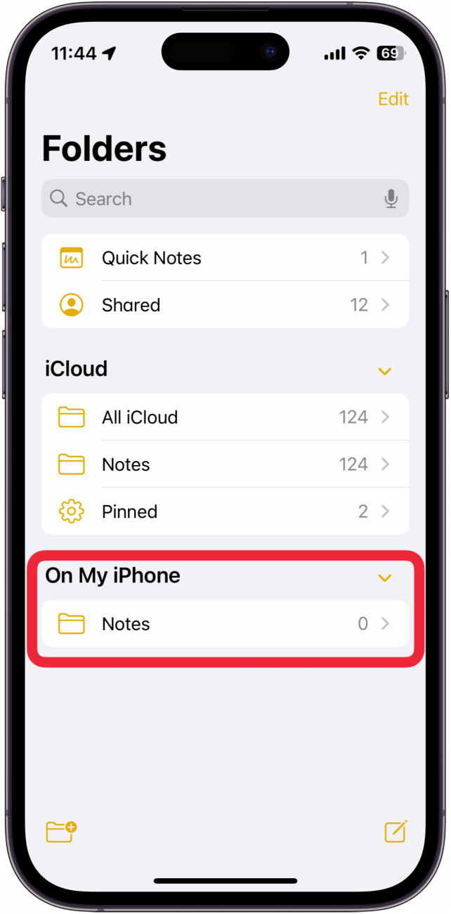 Save Notes to Your iPhone Storage Instead of iCloud