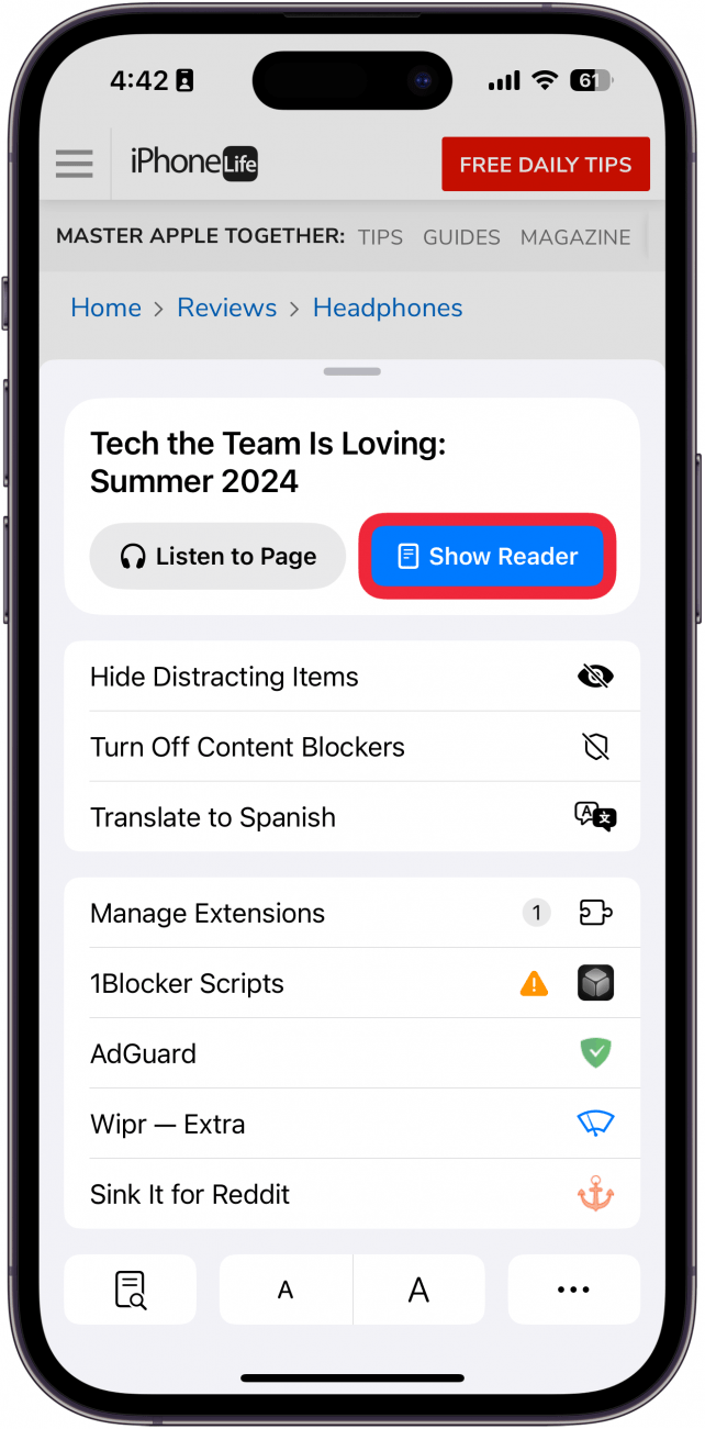 How to Use Safari Reader Mode on iPhone & iPad