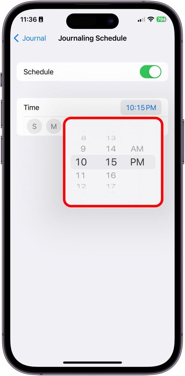 How to Create a Schedule in the Journal App