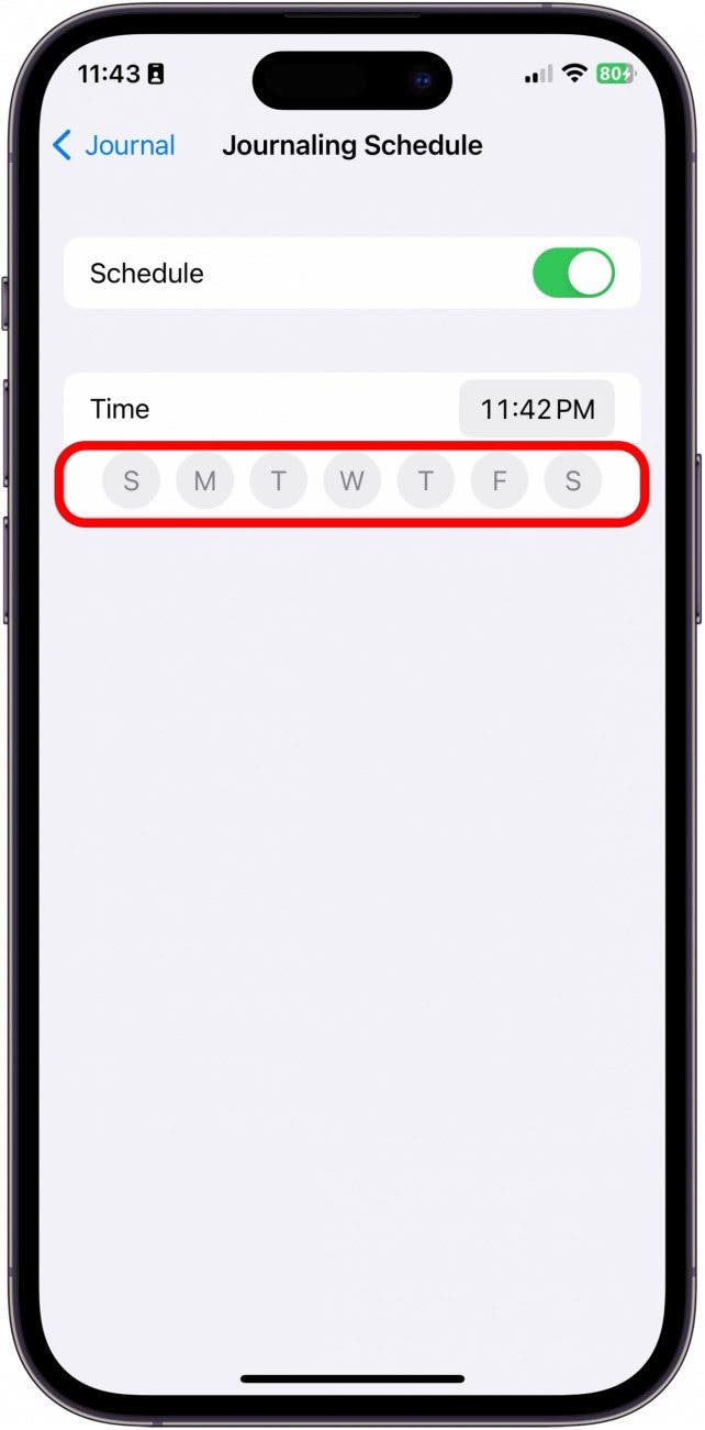 How to Create a Schedule in the Journal App