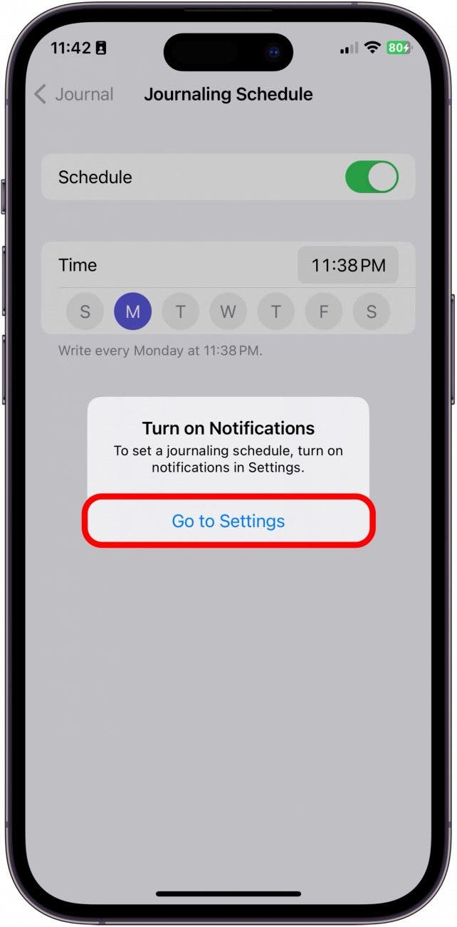 How to Create a Schedule in the Journal App