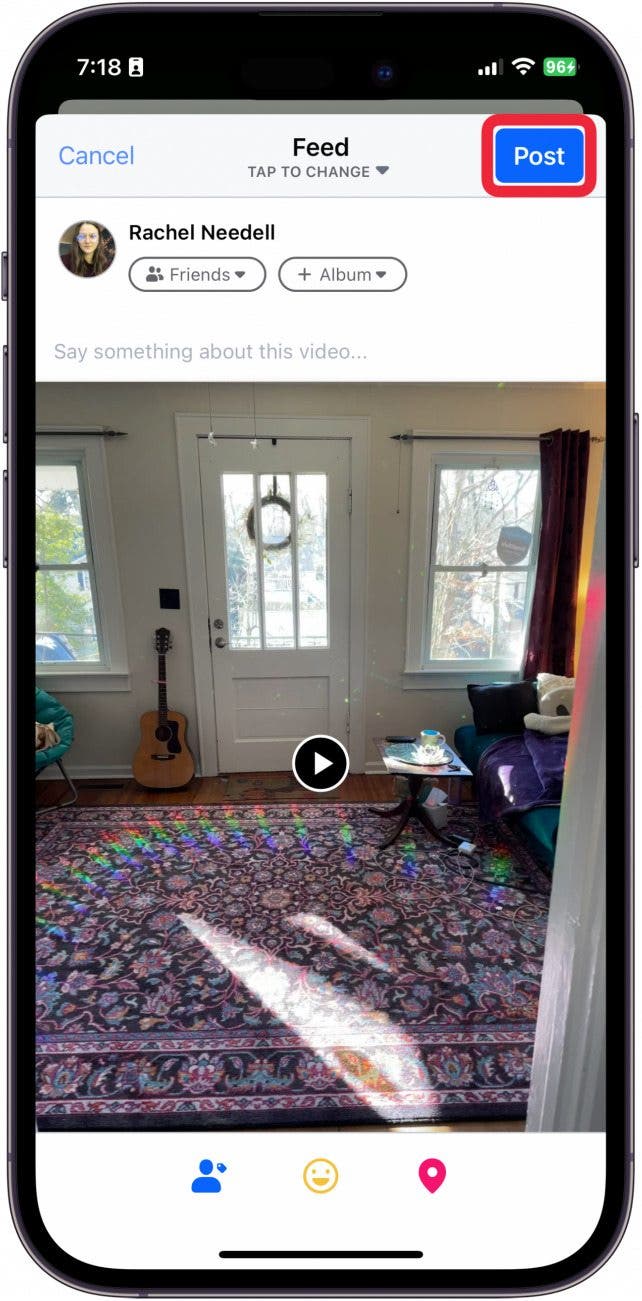 How to Post a Live Photo on Facebook from iPhone