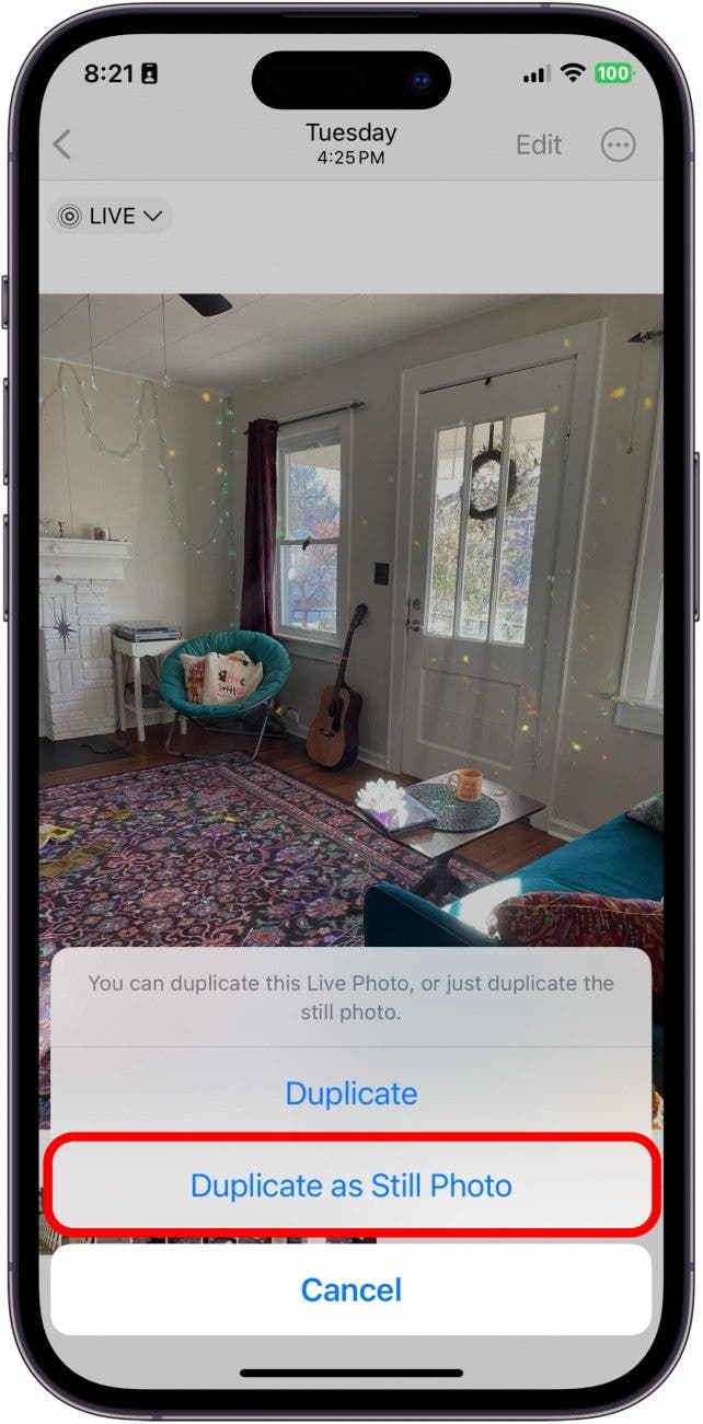 How to Convert Live Photo to Still on iPhone