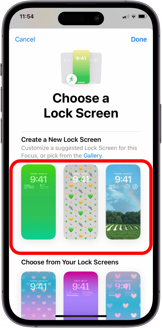 How to Set Lock Screen to Display a Focus