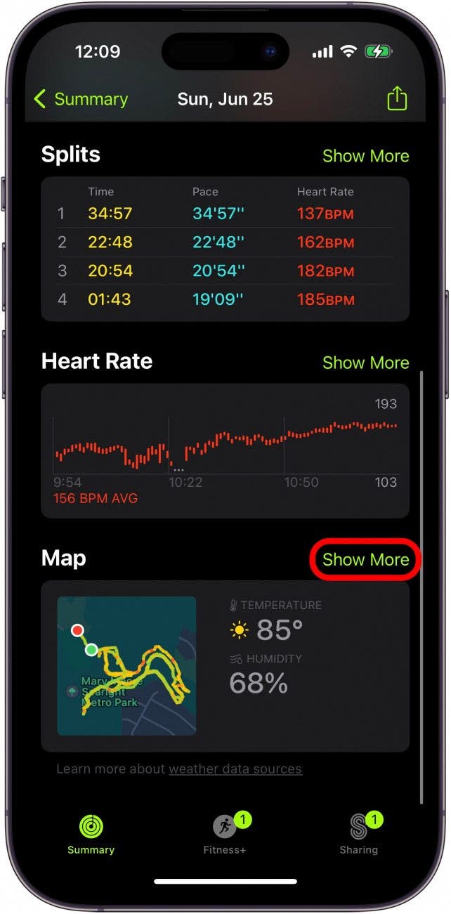 How to See Map of Your Last Hike in the Fitness App