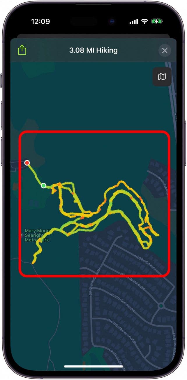 How to See Map of Your Last Hike in the Fitness App