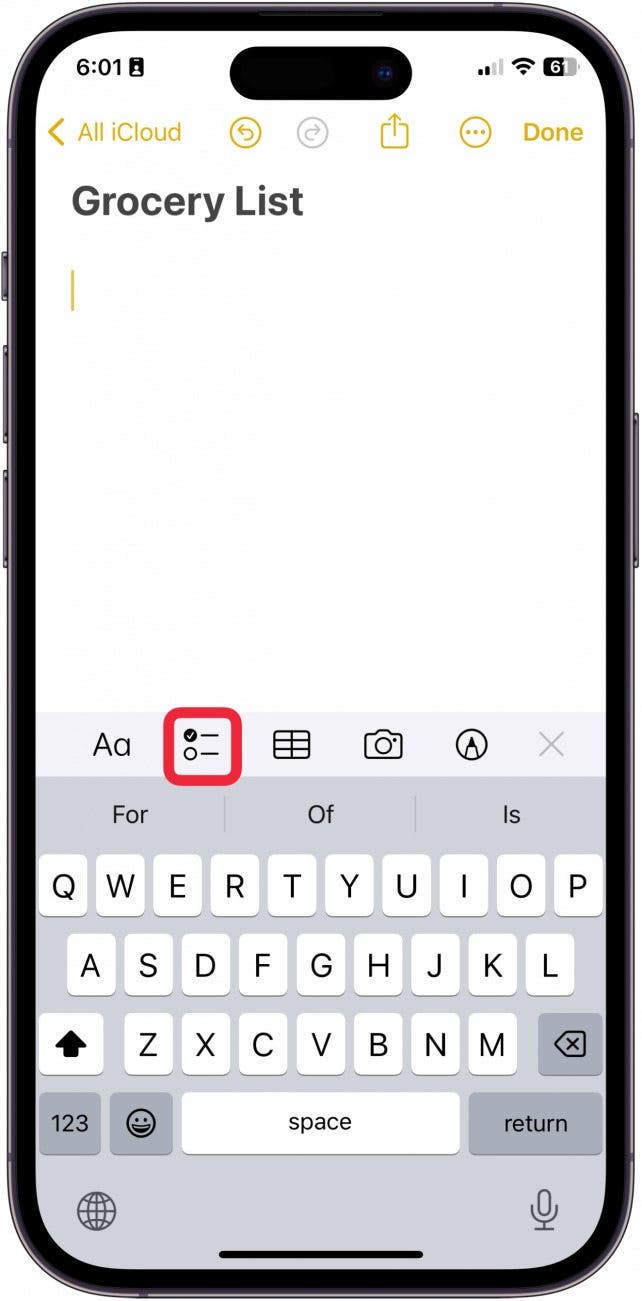 How to Make a To Do List on Notes