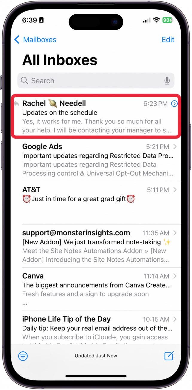 How to Quickly Preview an Email on iPhone