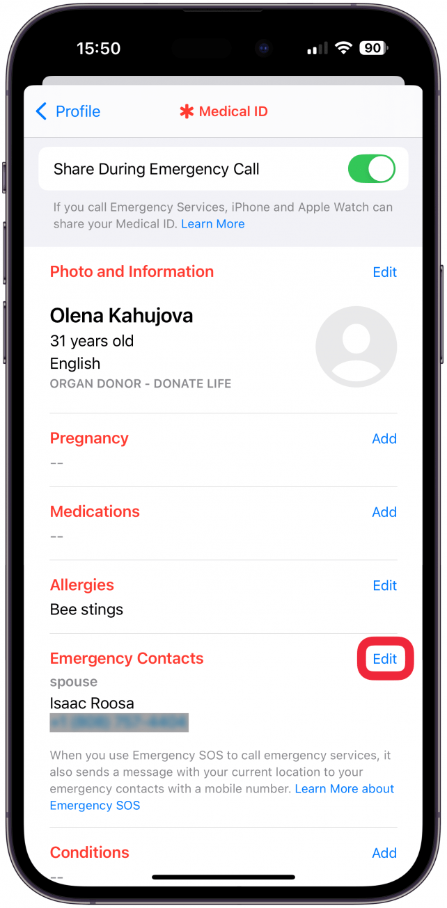 How To Add Emergency Contact on iPhone for Emergency SOS