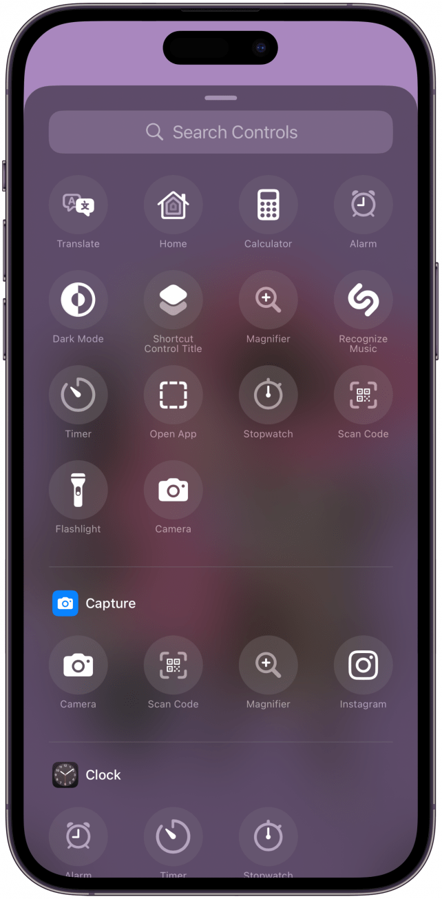 Every Option in the New Control Gallery Explained