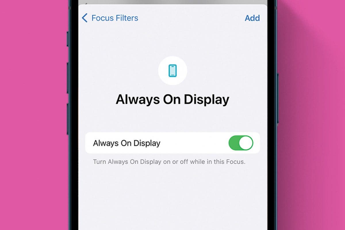 Disable the Always On Display While in a Focus