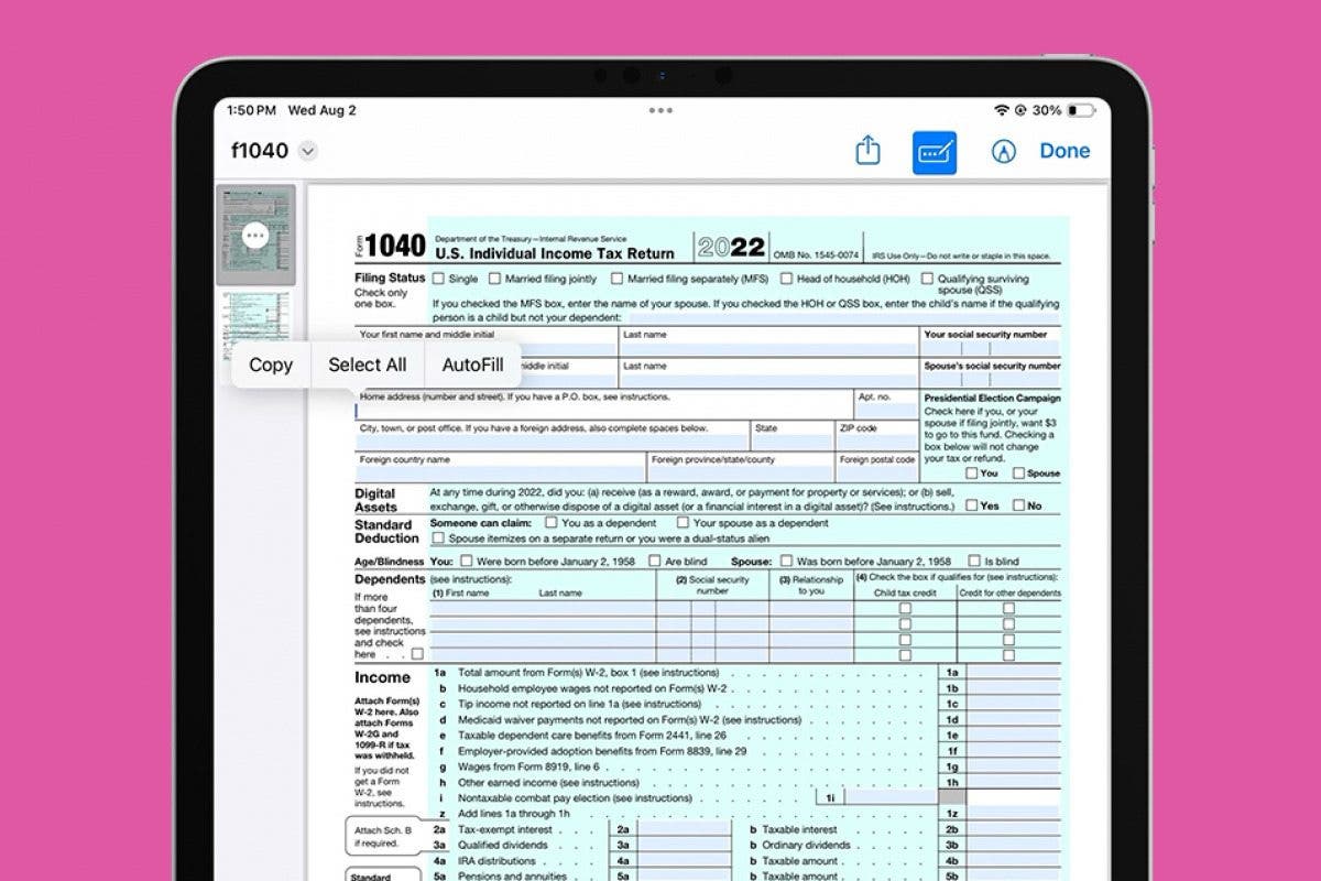 Use Your Contact Information to Autofill Forms on iPad