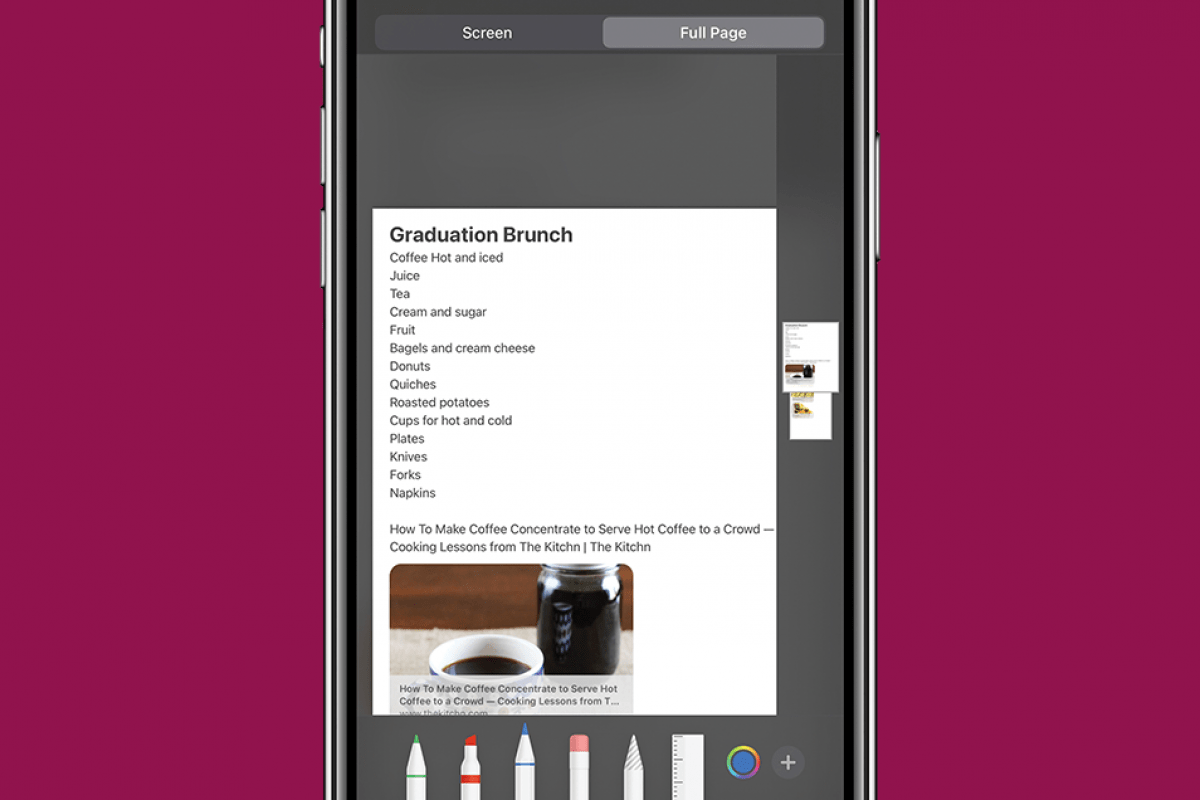 How to Screenshot (Screen Capture) a Full Page in the Notes App on an ...