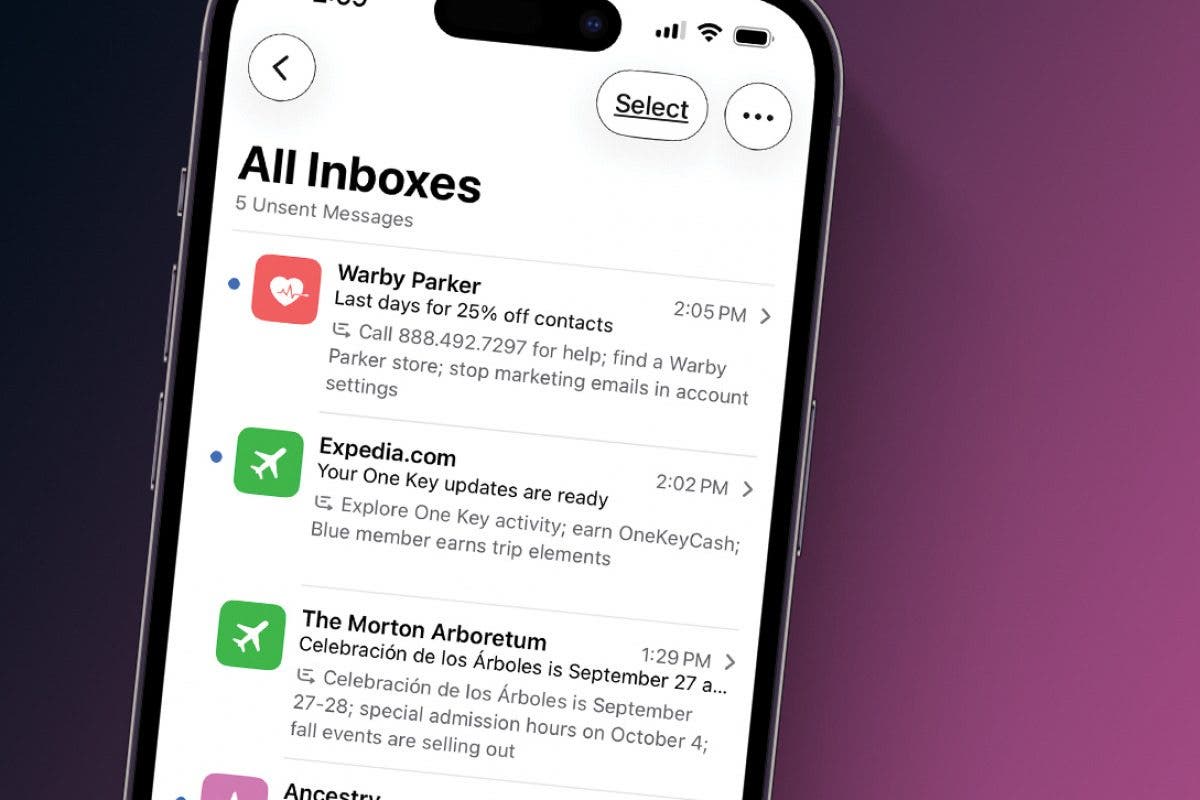 How to See Email Previews in the Mail App (iOS 26)