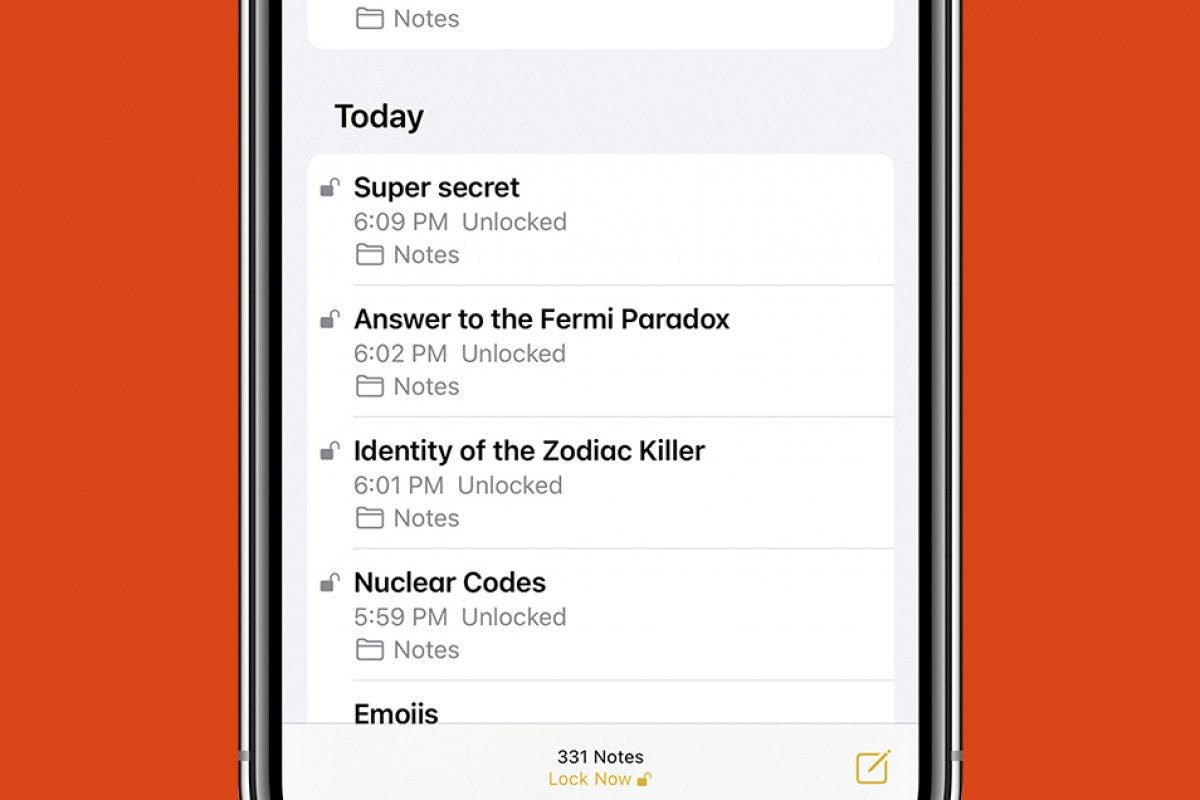 How to Quickly Lock All Notes at Once